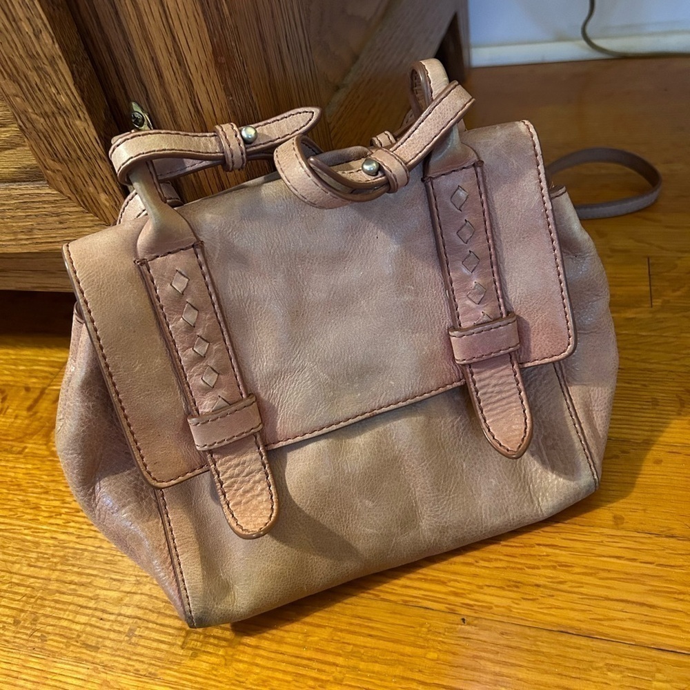 Frye Reed Flap Satchel Convertible Shoulder Bag Pinki… - Gem